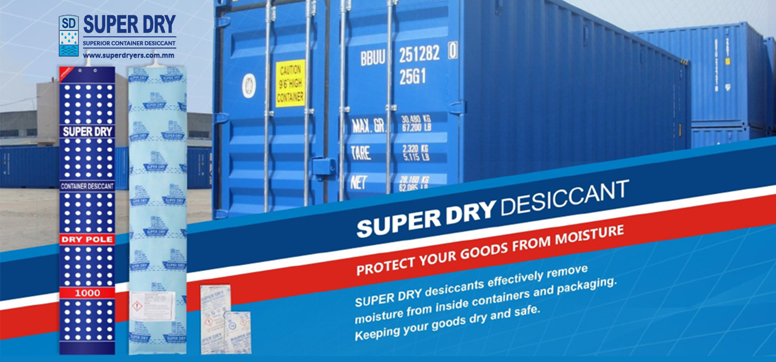 Super Dry Container Desiccant in Myanmar